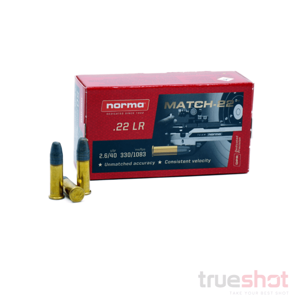 Norma Match-22 Long Rifle 40 Grain LRN - High Performance Ammunition